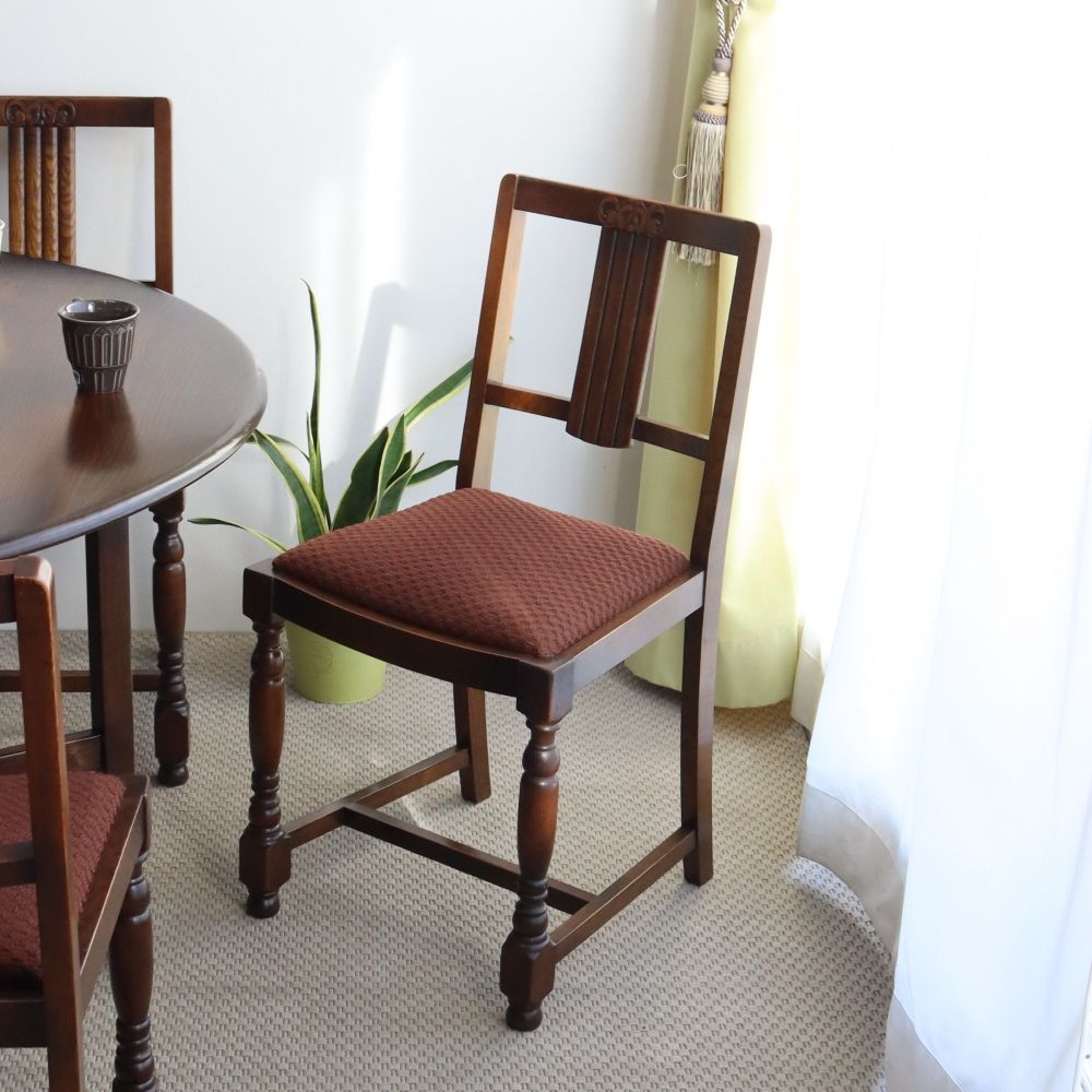 シックなアーコールチェア♪ ダイニングチェア VC107-139 – アンティーク家具と雑貨の店 ビクトリアンクラフト