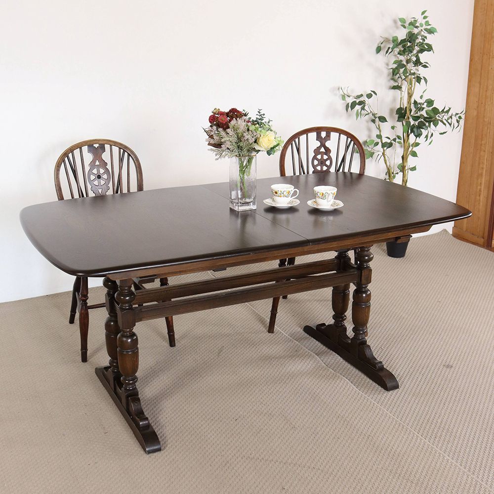 大きなテーブルで賑やかに♪ アーコール・エクステンションテーブル VC109-017 – アンティーク家具と雑貨の店 ビクトリアンクラフト